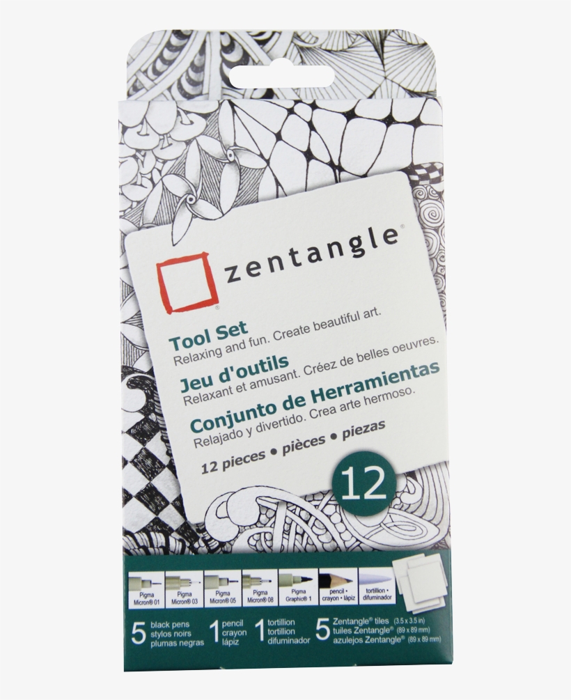 Pigma Zentangle - Sakura Zentangle - 580x1000 PNG Download - PNGkit