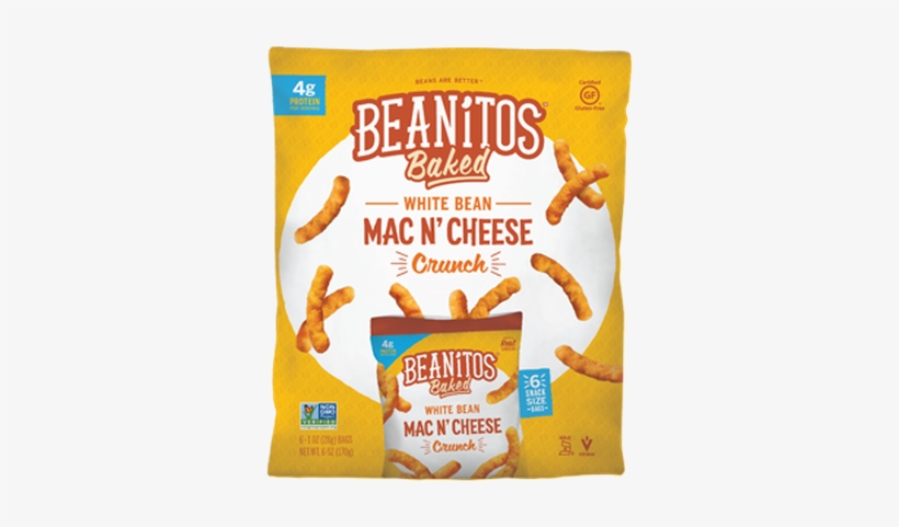 Baked Mac 'n Cheese White Bean Crunch Snack Pack - Beanitos - Baked ...