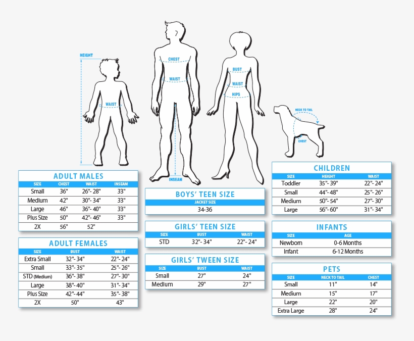 Download Transparent Secret Wishes Costumes Size Chart Woman - PNGkit