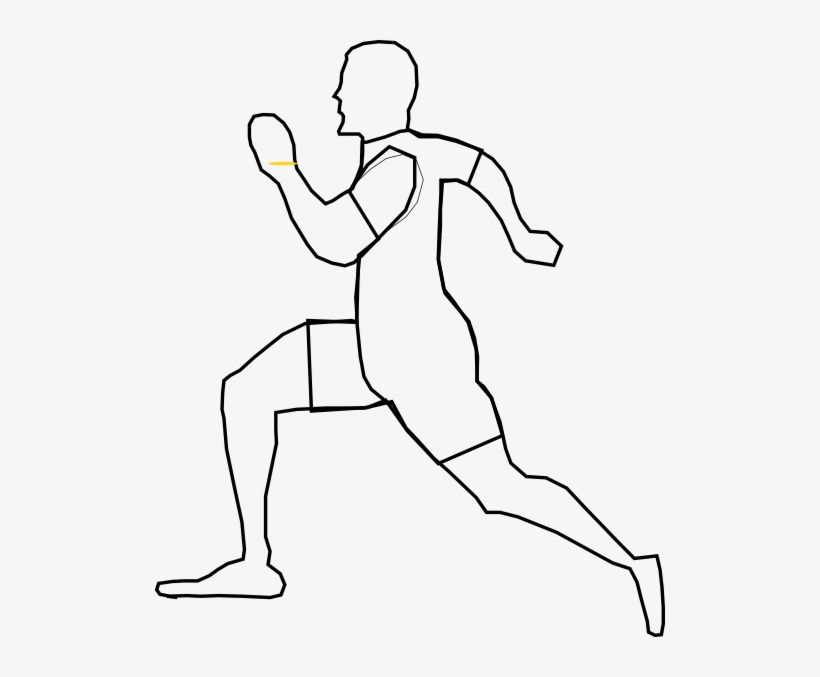 How To Set Use Running Clipart - Running Outline - 510x597 PNG Download ...