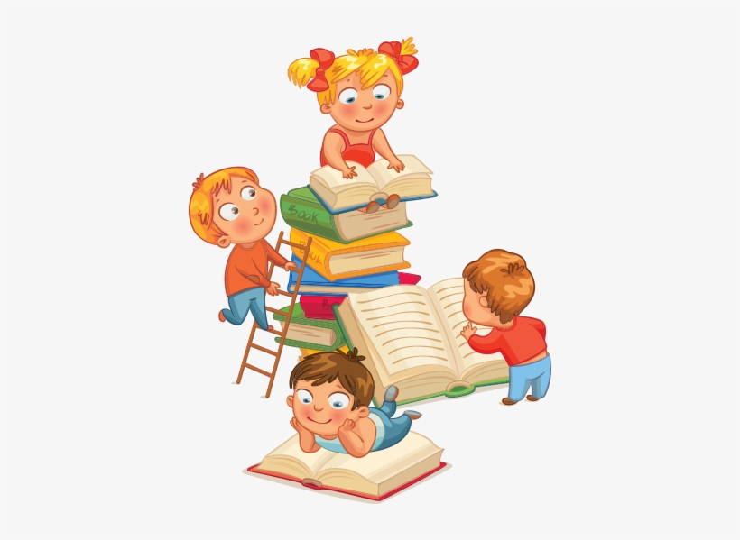 Where Kids Come To Learn And Have Fun - Reading Children Vector ...