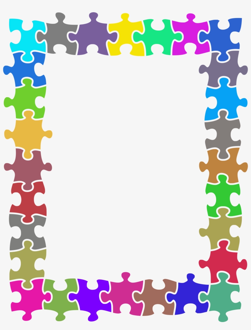 Big Image - Transparent Puzzle Piece Border - 1892x2400 PNG Download ...