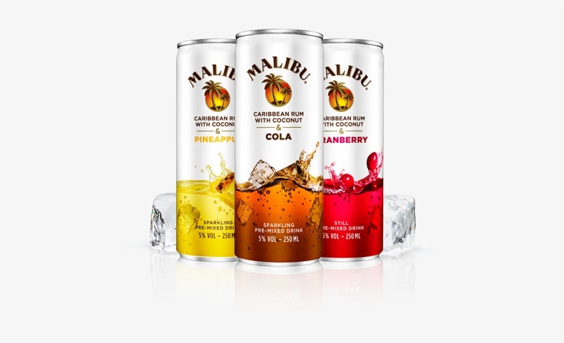 Malibu Rum Cans - Malibu Rum & Cola - 500x640 PNG Download - PNGkit