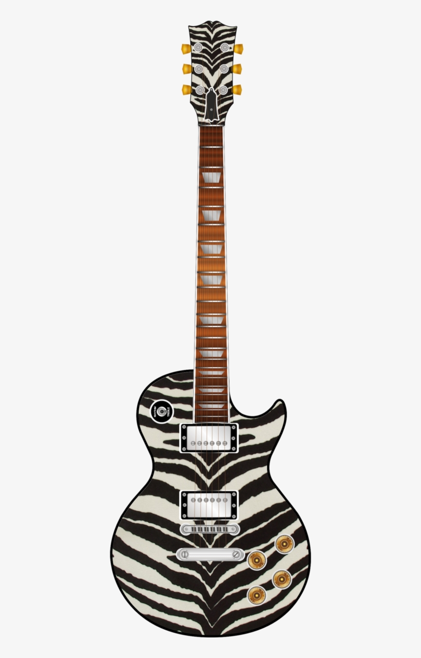 Zebra Print Guitar Wrap Skin - Zebra Print Guitar - 392x1200 PNG ...