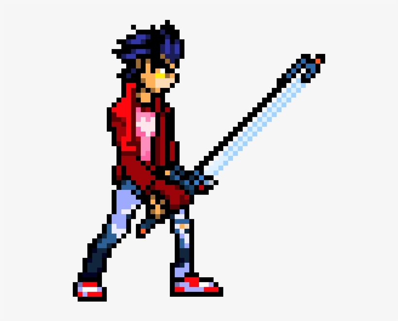 Travis Touchdown - Travis Touchdown Pixel Art - 590x660 PNG Download ...
