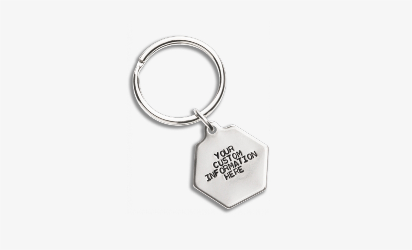 Small Hexagon Shape Id Key Tag - Keychain - 540x417 PNG Download - PNGkit