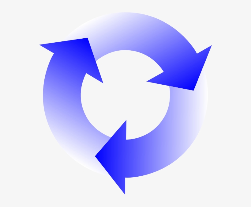 Circle Clipart Animated - Blue Circle With Arrows - 564x595 PNG ...