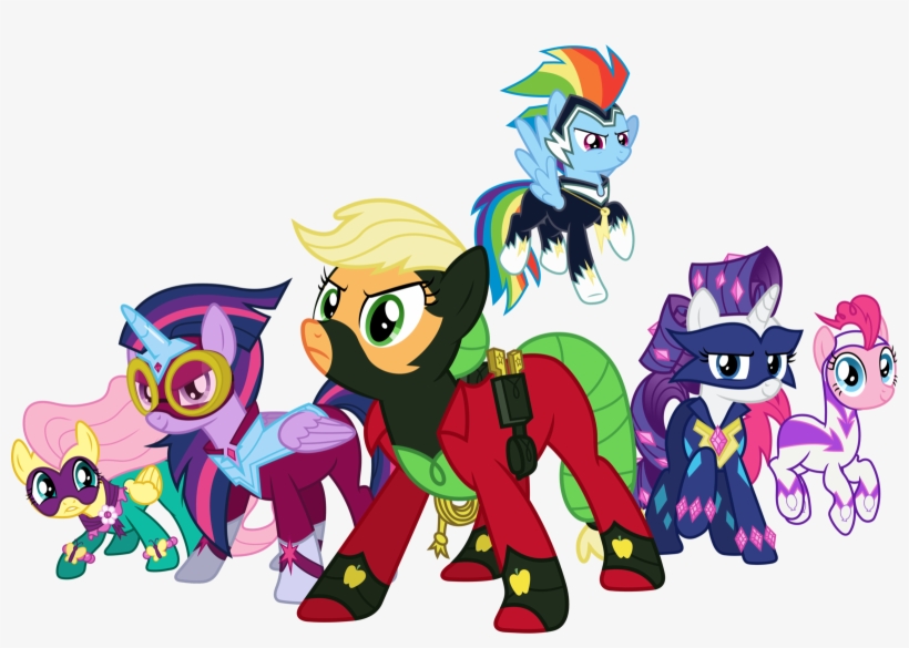 My Little Pony Clipart First - Mlp Mane 6 Power Ponies - 1600x1065 PNG ...