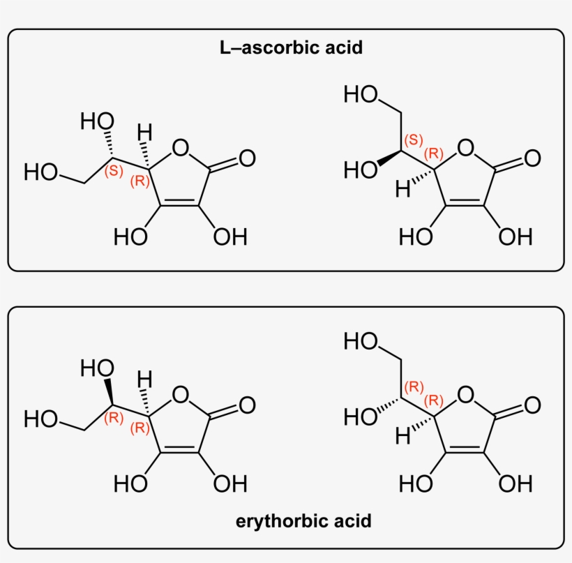 File - Ascorbic Ac - Erythorbic Acid Vs Ascorbic Acid - 2000x1879 PNG ...