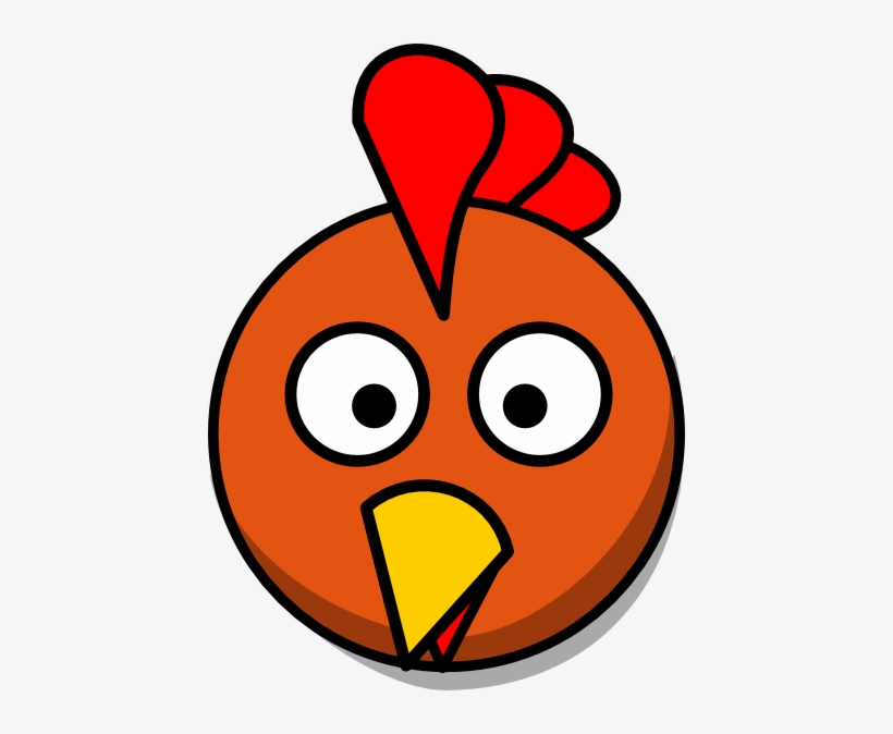 Small - Chicken Face Clip Art - 438x594 PNG Download - PNGkit