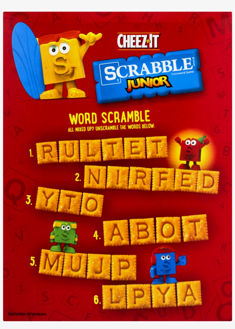 Cheez-it, Baked Snack Cheese Crackers, Scrabble Junior, - 1800x1800 PNG ...