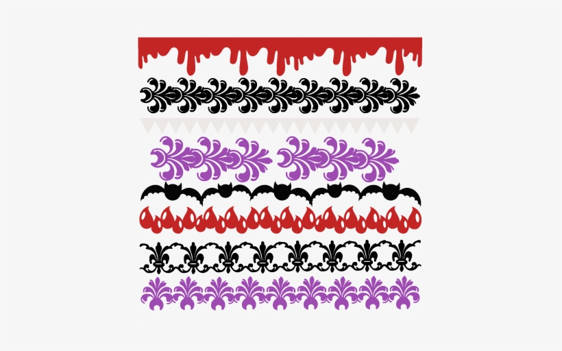 Vampire Borders Svg Scrapbook Title Svg Cutting Files - Wall Sticker ...