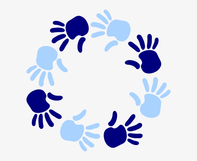 Blue Circle Of Hands Svg Clip Arts 600 X 588 Px - 600x588 PNG Download ...