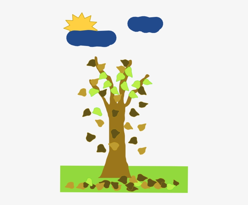 Tree With Leaves Falling Svg Clip Arts 510 X 597 Px - 510x597 PNG ...