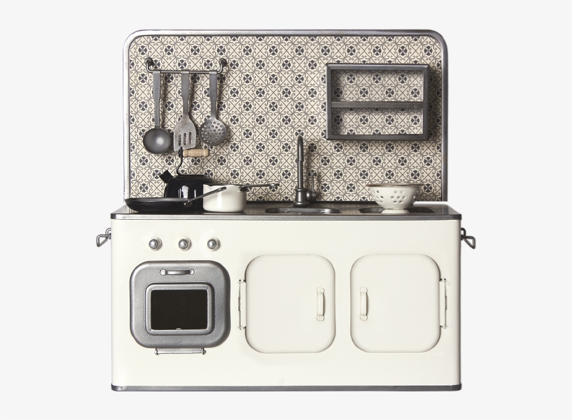 Image Of Metal Kitchen With Utensils Pots And Pans - Maileg Kitchen ...