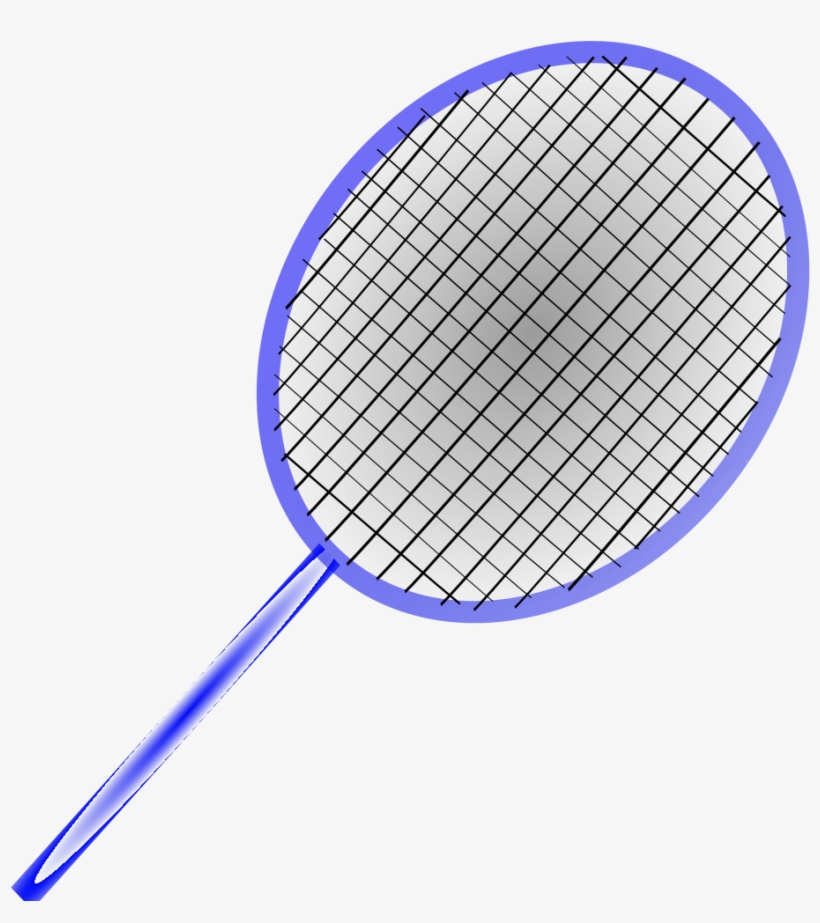 File - Badminton Racquet - Svg - Tennis Racket Hitting A Ball ...