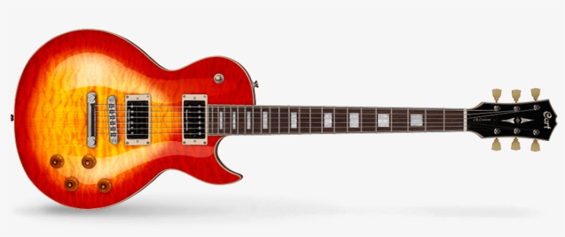 Cort Cr-custom Electric Guitar - Cherry Red Sunburst - 980x400 PNG ...
