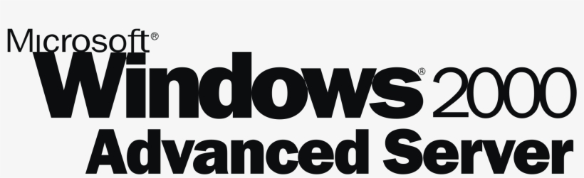 Microsoft Windows 2000 Advanced Server Logo Png Transparent - Windows ...