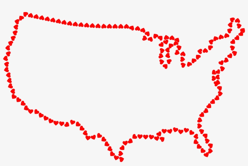 State Blank Map Alaska - Us Map Hearts - 1201x750 PNG Download - PNGkit
