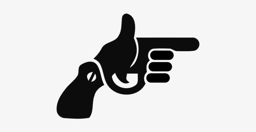 Click Click React - Finger Gun Clipart - 500x379 PNG Download - PNGkit