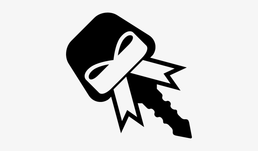 Key Prizes Symbol With A Ribbon Vector - Ribbon - 400x400 PNG Download ...