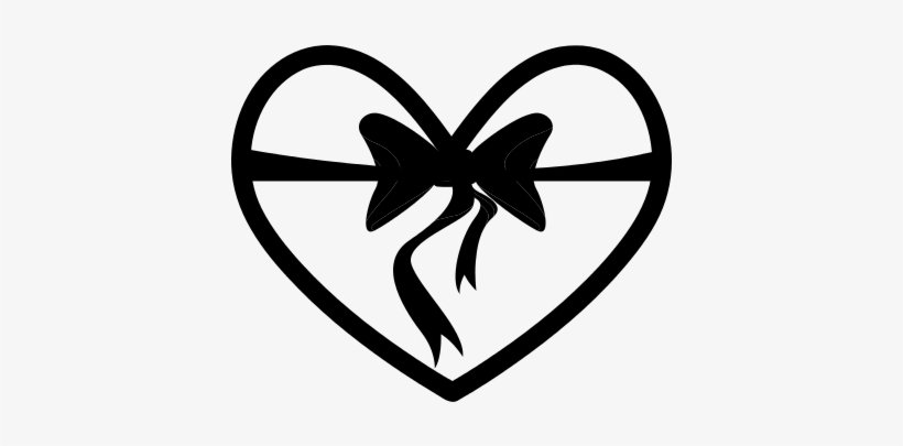 Heart With Ribbon Vector - Hearts With Ribbon Outline - 400x400 PNG ...