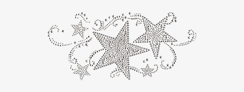 S3274-clr clear & Silver Sparkling Stars - Silver - 500x484 PNG ...