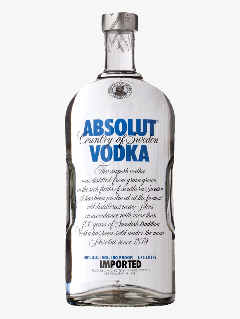 Absolut Vodka 1.75 - 358x500 PNG Download - PNGkit