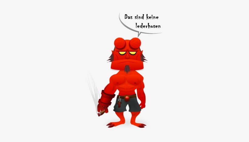 Wkmf Hellboy Vector Drawhellboy - Cartoon - 400x400 PNG Download - PNGkit