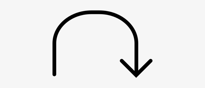 Curve Arrow Down Vector - Down Pointing Curved Arrow - 400x400 PNG ...