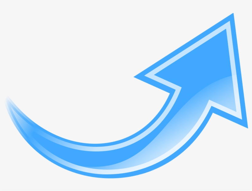 Free Download Blue Curved Arrow Png Clipart Arrow Clip - Blue Arrow Curve Up - 888x639 PNG ...