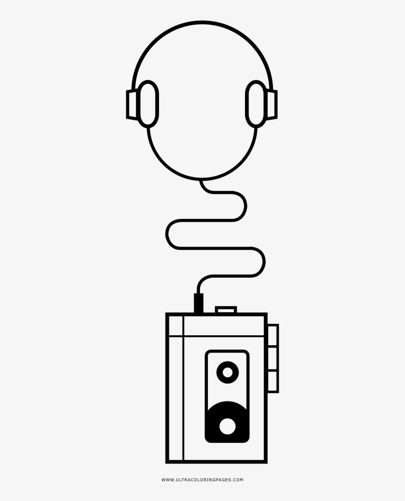 Walkman Coloring Page - Circle - 1000x1000 PNG Download - PNGkit