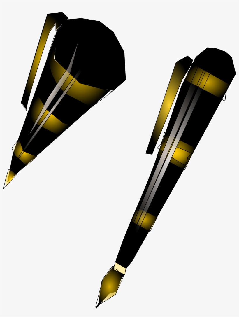 Two Antique Pens Vector File - Vector Graphics - 880x1245 PNG Download ...