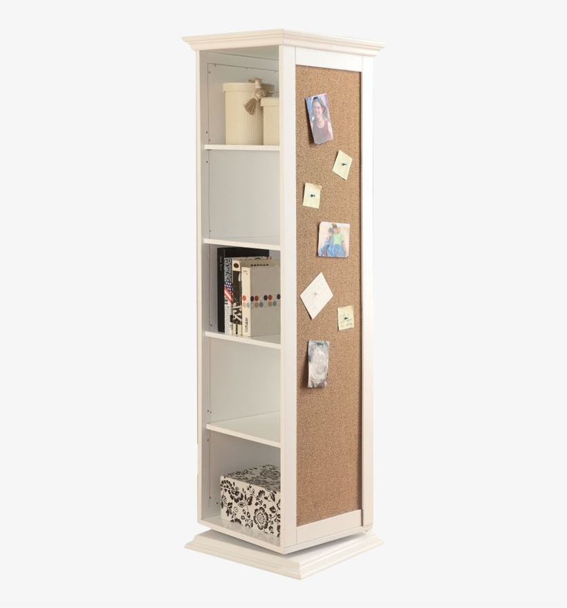Coaster Swivel Storage Cabinet With Cork Board In White - Coaster ...