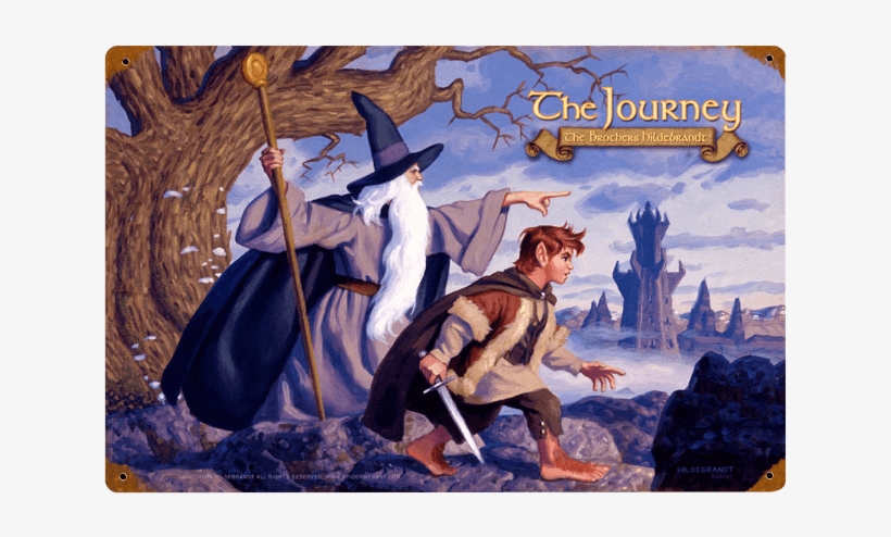 The Journey Lotr Vintage Metal Sign - Greg And Tim Hildebrandt The ...