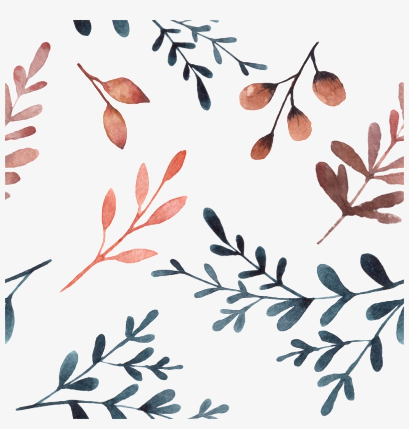 Download Transparent Hand Drawn Cartoon Leaves Background Illustration ...