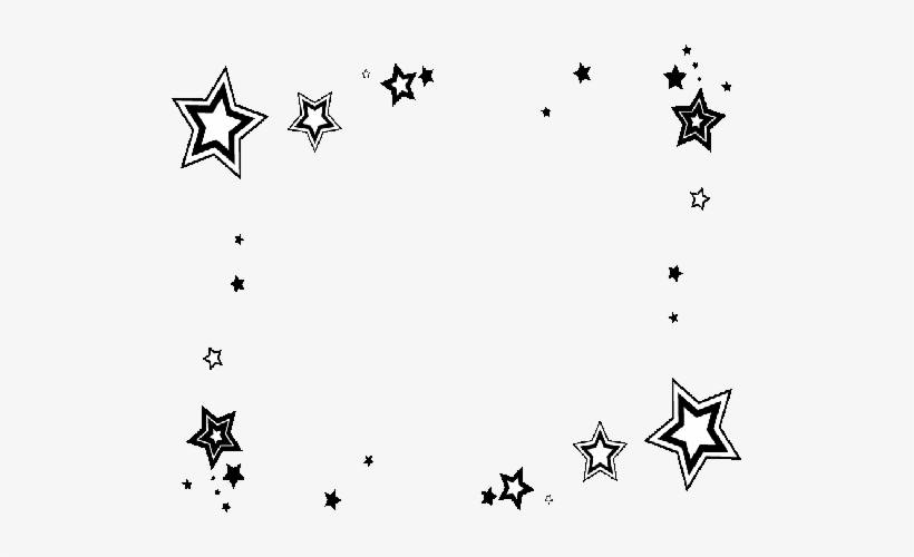 Stars Black And White Border