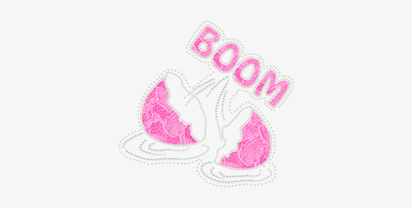 Boom From Pink Egg With Rhinestone & Lace Material - Illustration ...