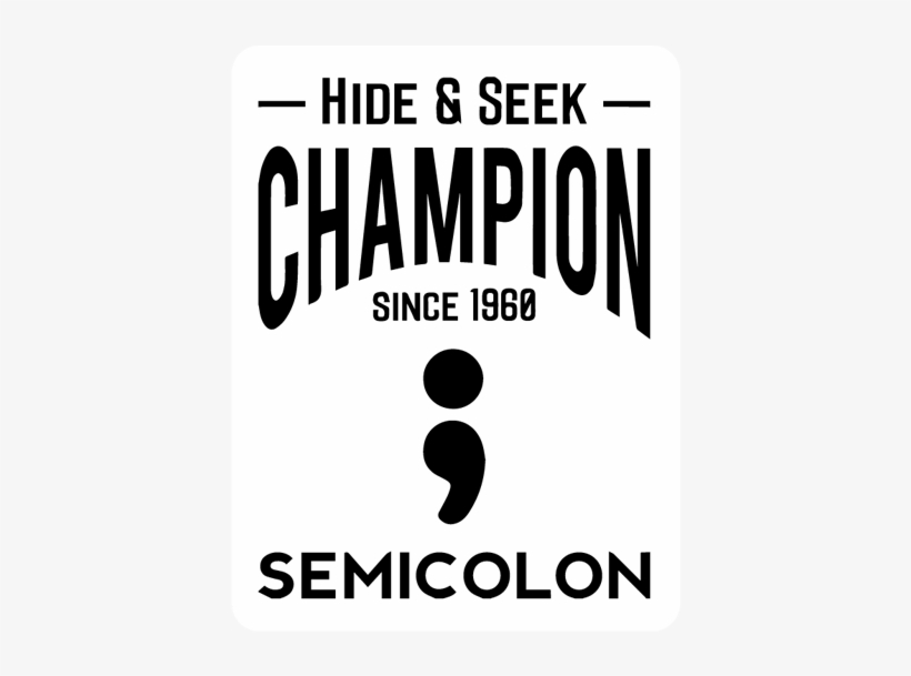 Semicolon Sticker - Funny Programmer Shirts Text - 528x528 PNG Download ...