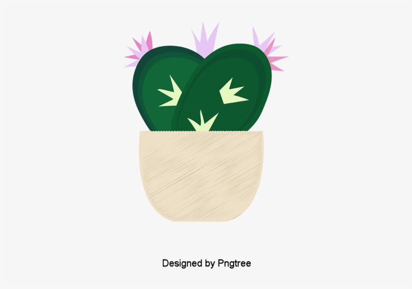 Download Transparent Beautiful Cartoon Cute Hand-painted Plants Potted ...