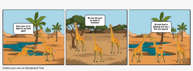 Giraffe - Evolution Of Giraffes Storyboard - 1164x385 PNG Download - PNGkit