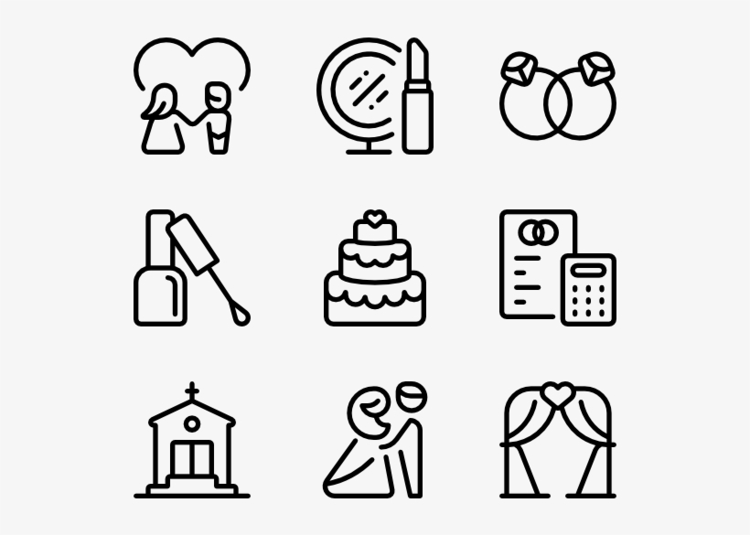 Wedding - Couple Icon Transparent Background - 600x564 PNG Download ...