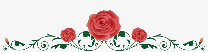 Tags - - Red Rose Vine Border - 5206x1143 PNG Download - PNGkit