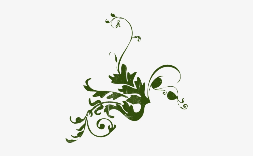 Flourish - Green Flourish Png - 396x426 PNG Download - PNGkit