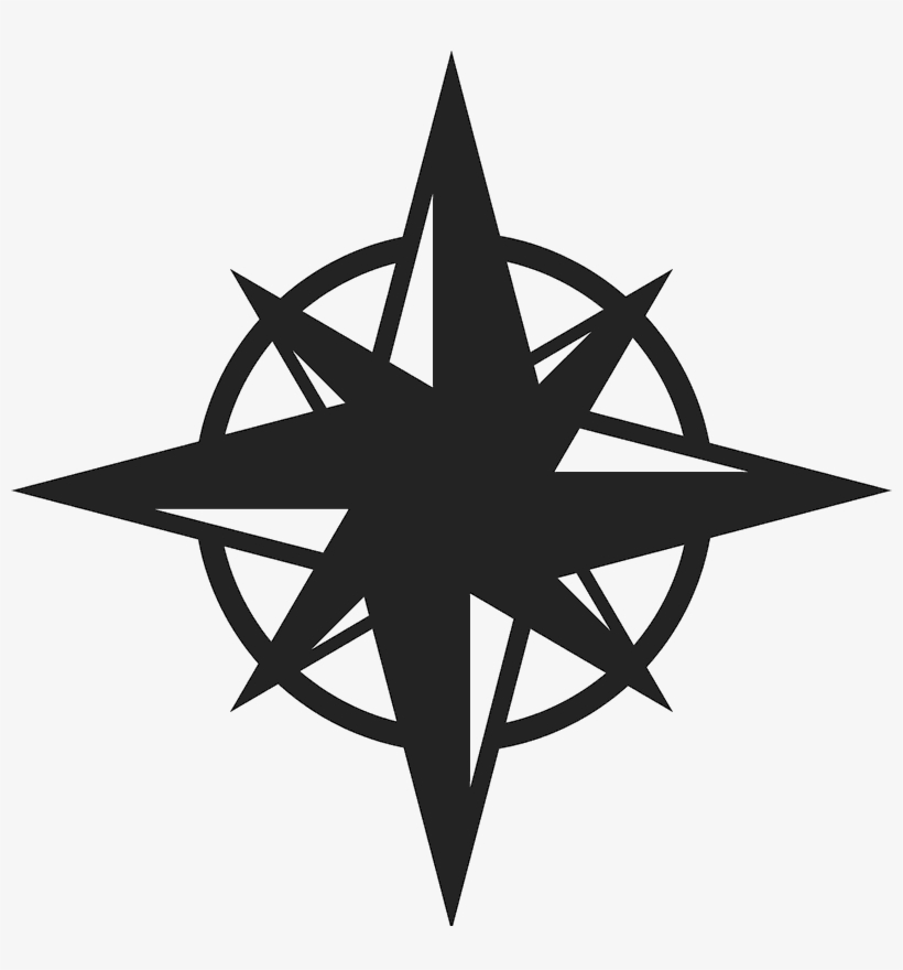 Striking Compass Rose Rubber Stamp - Navigation Vector - 800x800 PNG ...