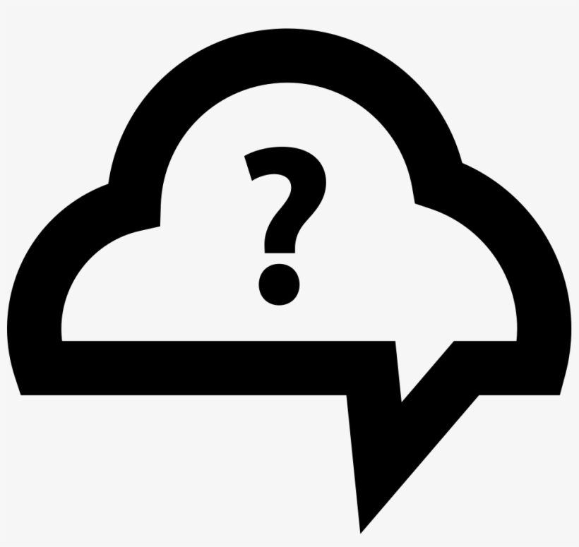 Speech Bubble Cloud With Question Mark Comments - Question Mark Cloud ...