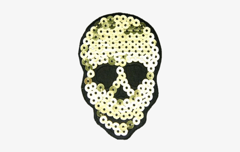 Sequin Skull, Gold - Me.n.u - 685x1024 PNG Download - PNGkit