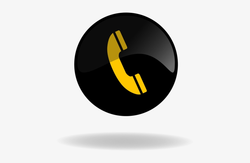 Download Transparent Call,call Button Black And - Call Logo In Yellow ...