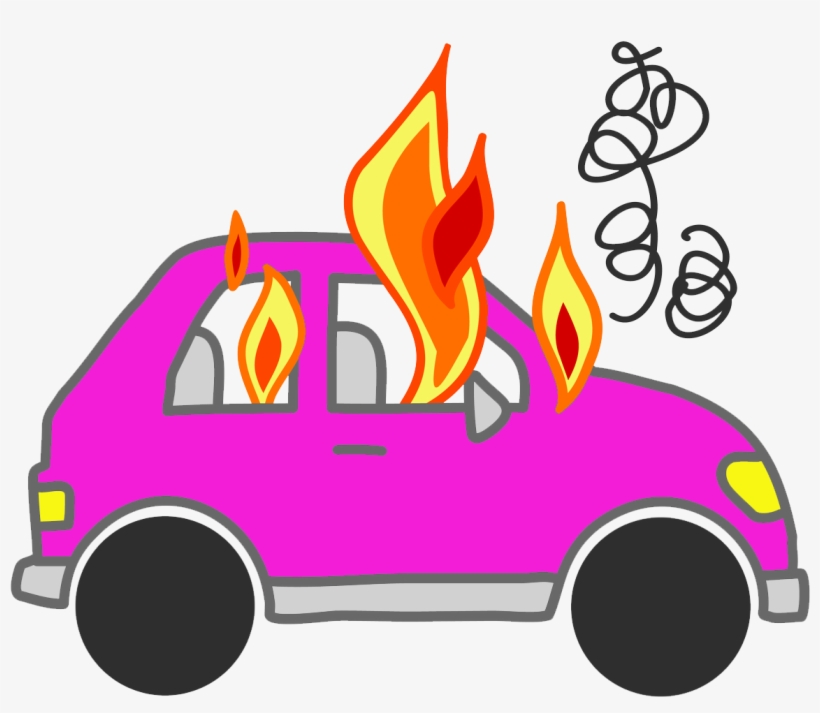 Cars On Fire Clipart - Car On Fire Cartoon - 1260x1011 PNG Download ...