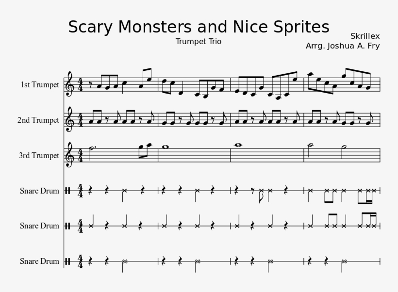 Scary Monsters And Nice Sprites Sheet Music Composed - Sheet Music ...